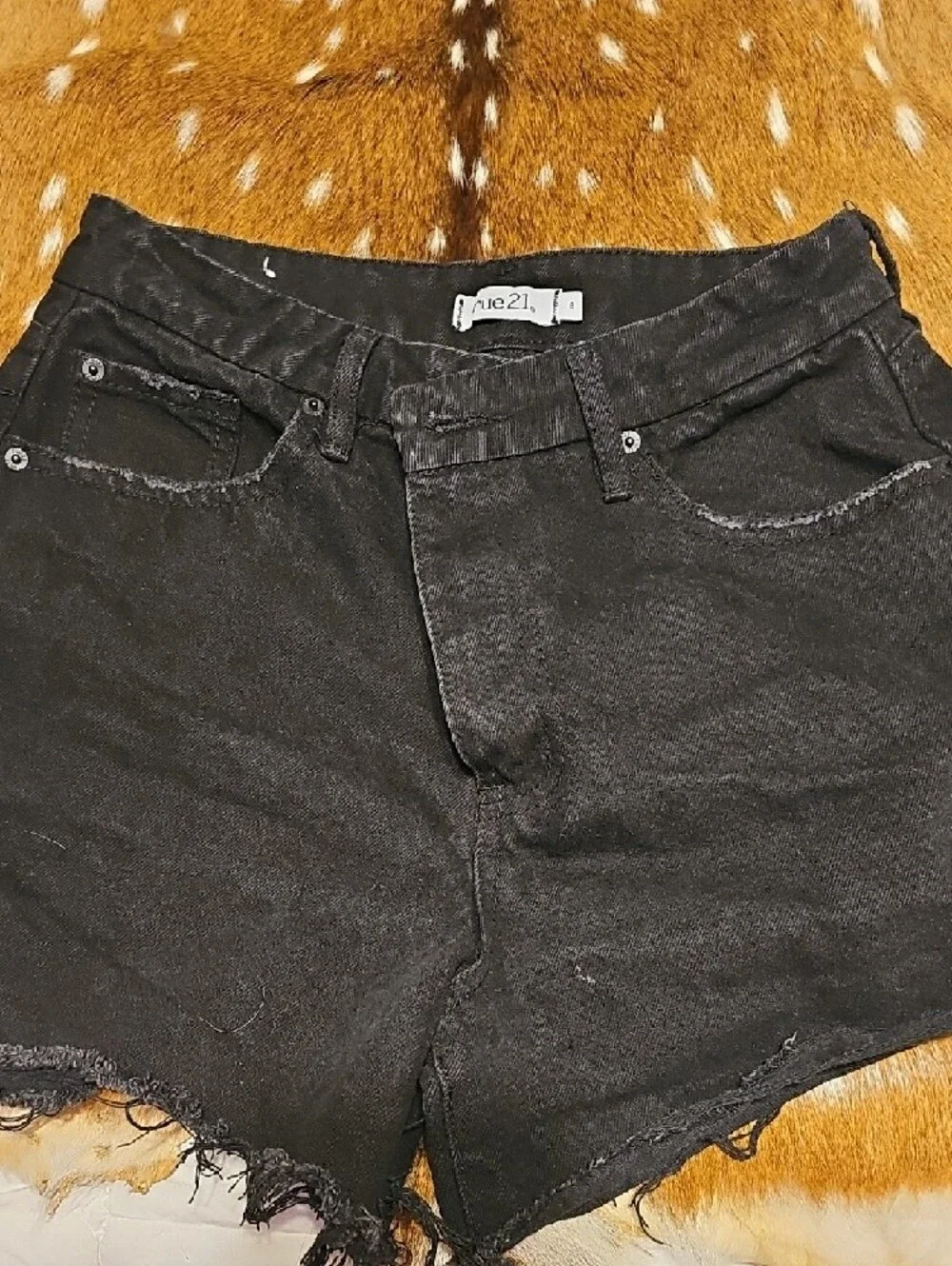 Rue21 | Shorts | Rue2 Black Frayed Hem Denim Shorts | Poshmark